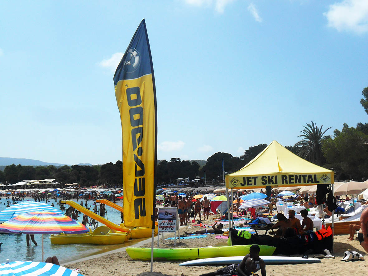 Beach Party Flags and Banners - Eco Print