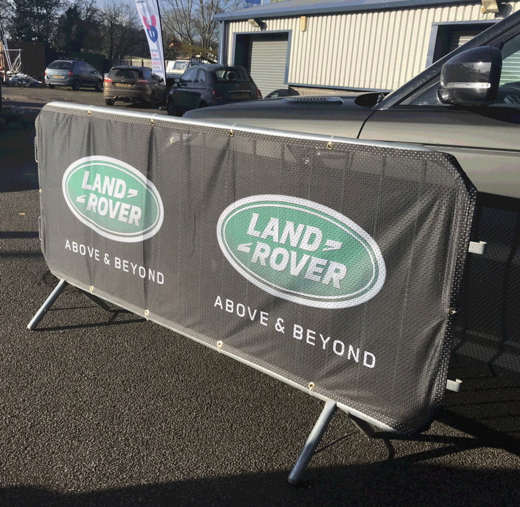 Crowd Barrier Covers from Eco Print