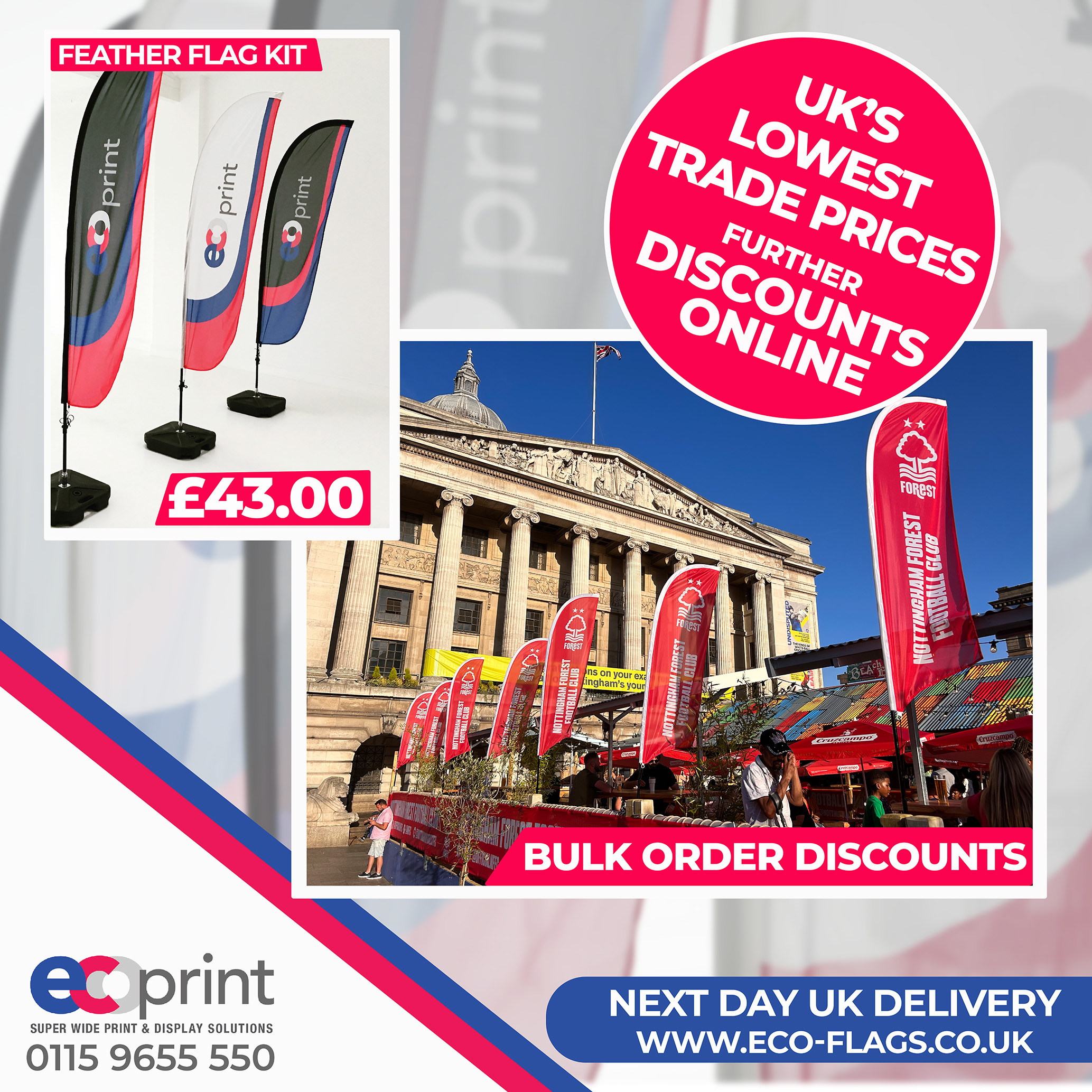 Trade Only Feather Flag Kits From £43! - Eco Print